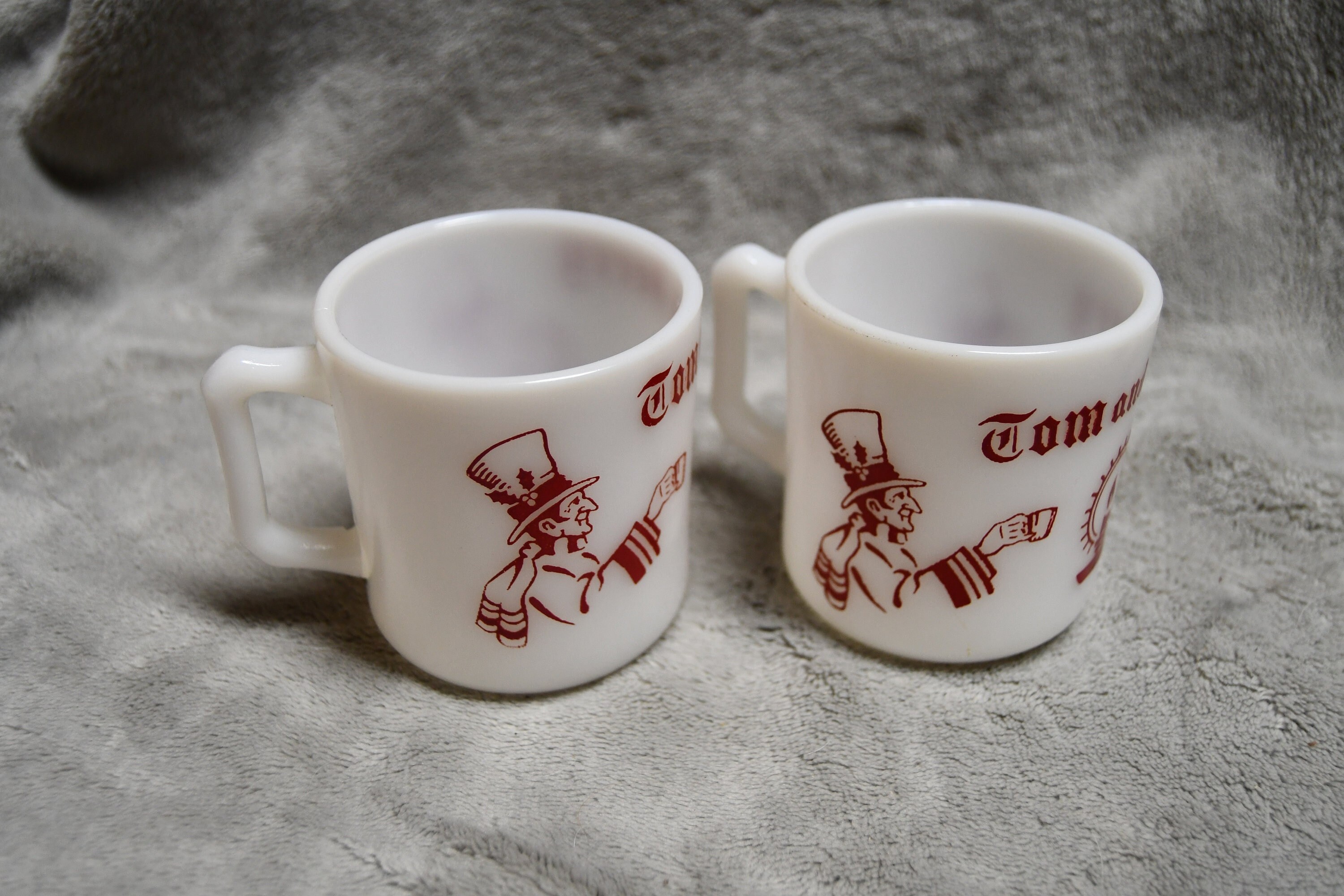 4pc Lot-Tom & Jerry Drinks Footed Mug Milk Glass 1979 Collector Series ...