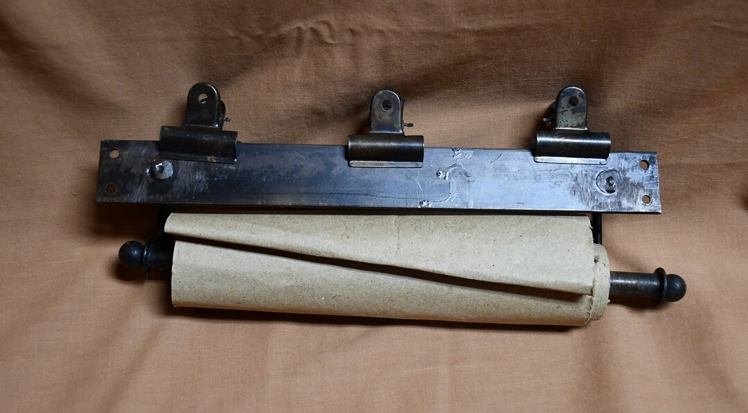 Vintage Metal Paper Scroll / Honey-do Holder With Metal Clips - Etsy