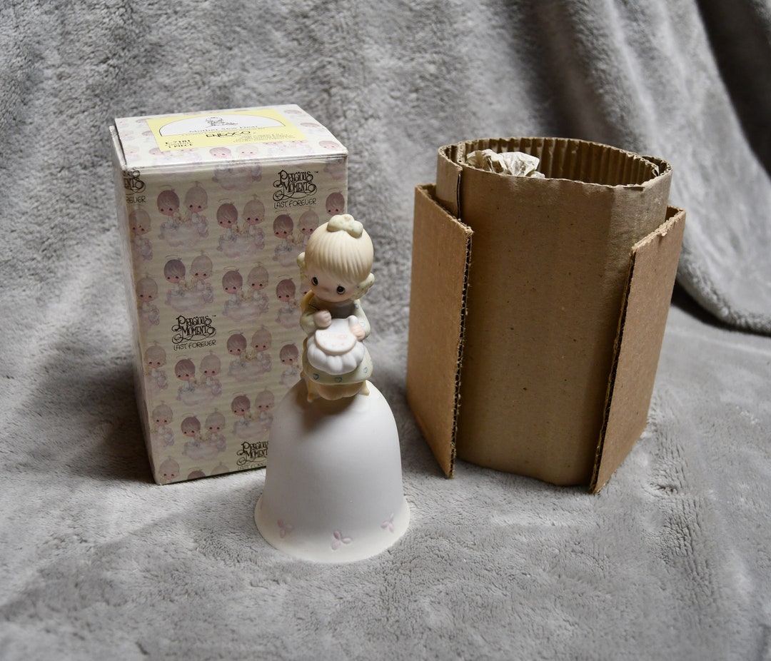 Precious Moments Porcelain Bisque 1981 Figurine by Enesco / "mother Sew Dear" / Number E7181 ...