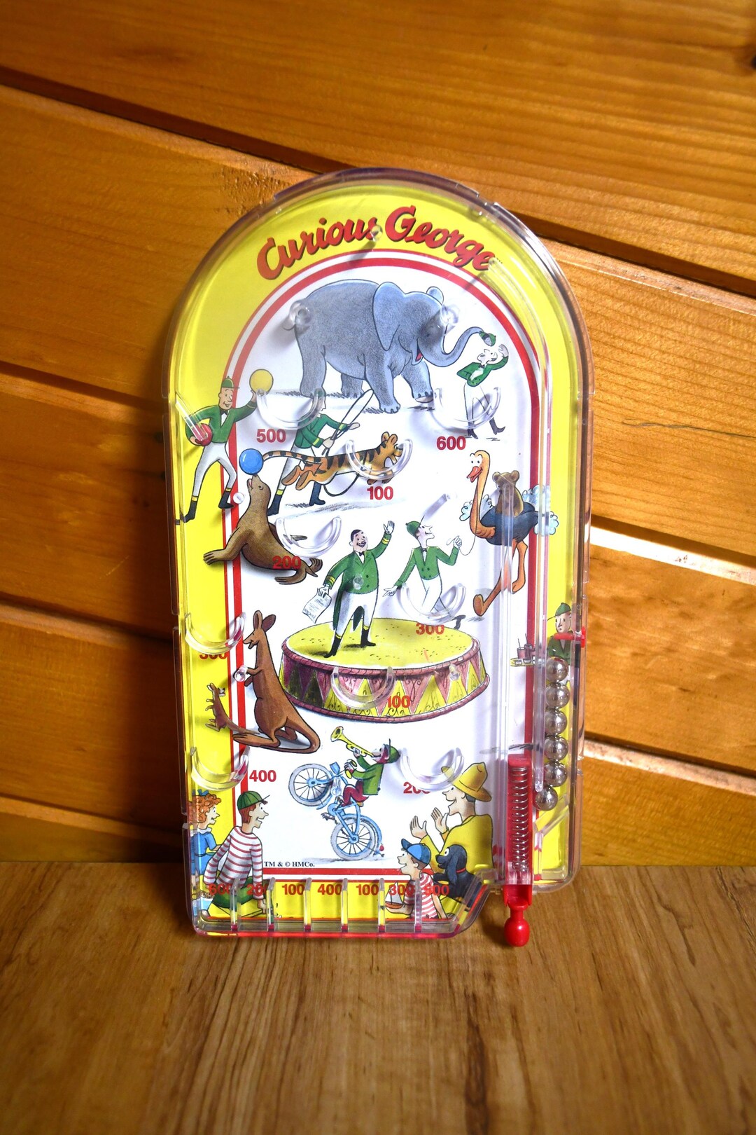 Vintage Schylling Curious George Tin Miniature Toy Pinball Game ...