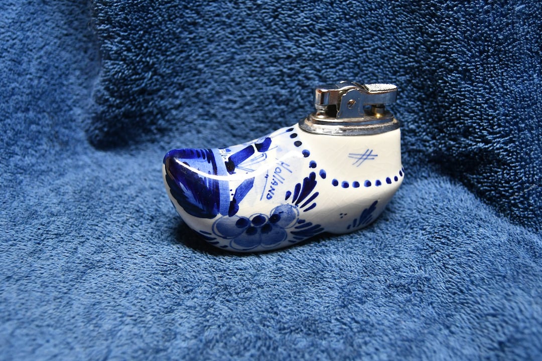 Vintage Delfts Holland Dutch Ceramic Cigarette Lighter Hand Painted ...