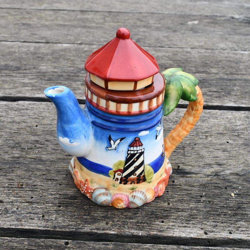 Hand Painted Tea Pot - Etsy