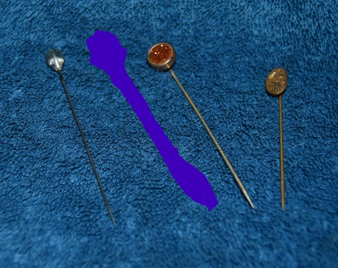 Vintage Lot of Three Victorian Hat Pins - Etsy