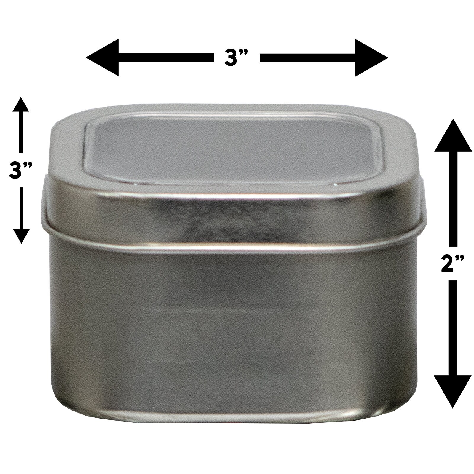 Square Metal Empty Tin, for Candy, Spices, Crafts, Organizing, Party ...