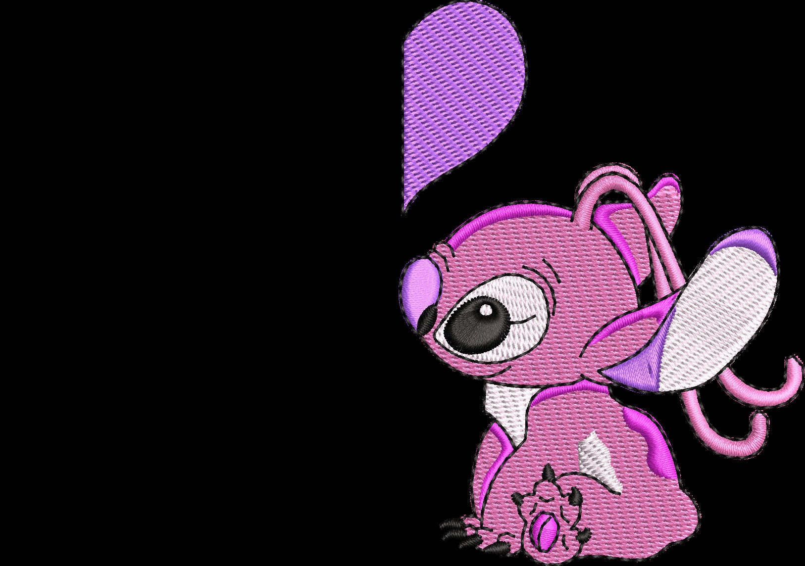 Stitch and Angel Embroidery Designs/2 Designs & 2 Size/ - Etsy