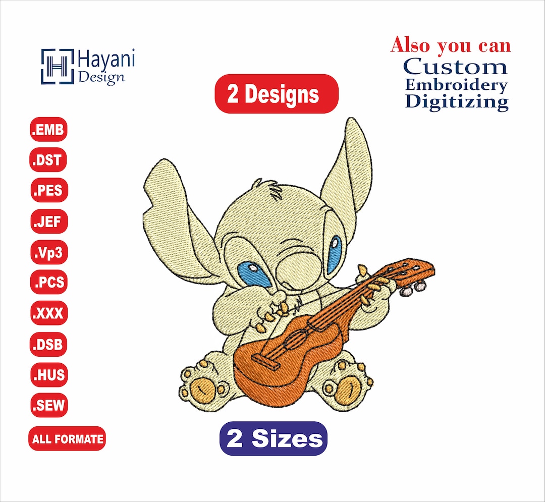 Lilo and Stitch Embroidery Designs/2 Designs & 2 Size/ Anine Machine ...