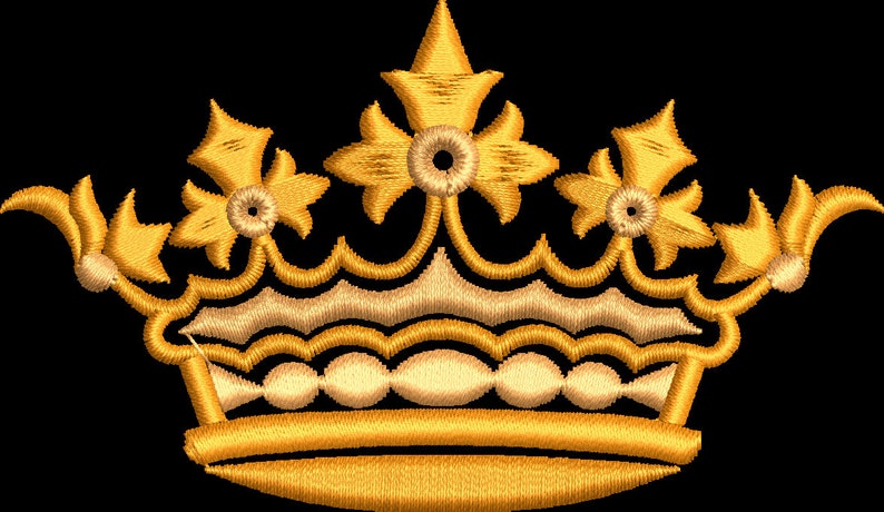 Crown Embroidery Designs/8 Designs & 2 Size/ Crown Machine Embroidery ...