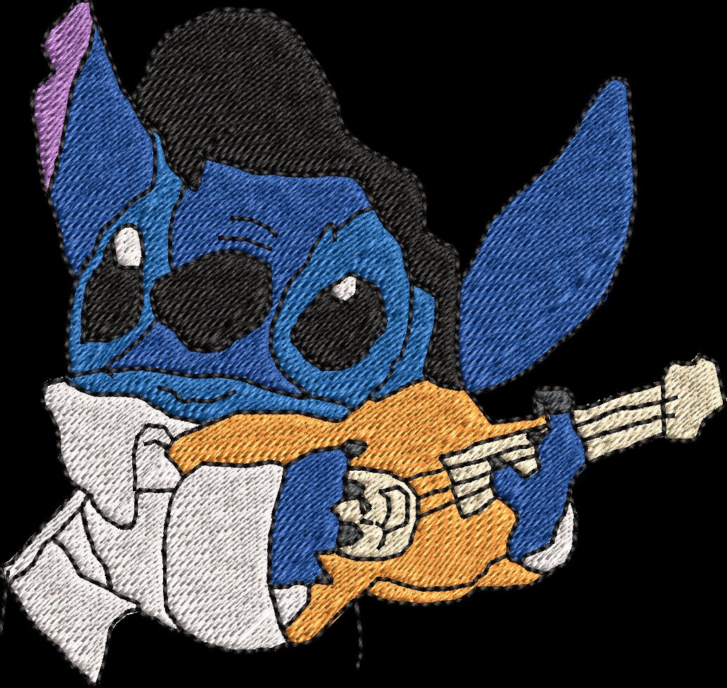 Elvis Stitch Embroidery Designs/2 Designs & 2 Size/ Anine Machine ...
