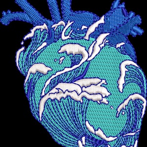 Heart Beneath the Waves Embroidery Design, Heart Embroidery Designs ...
