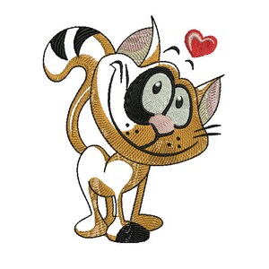 Cat Front Embroidery Design - Etsy