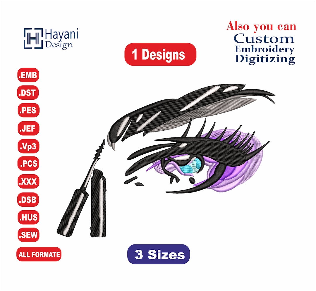 Makeup Embroidery Designs, Lipstick Makeup Embroidery File,machine/3 ...