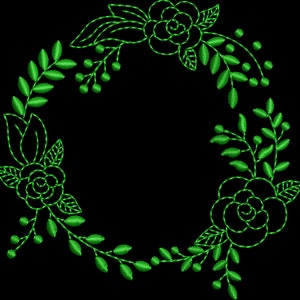 Flower Frame Embroidery Designs/3 Designs/4 Size /ornate Flower Frame ...