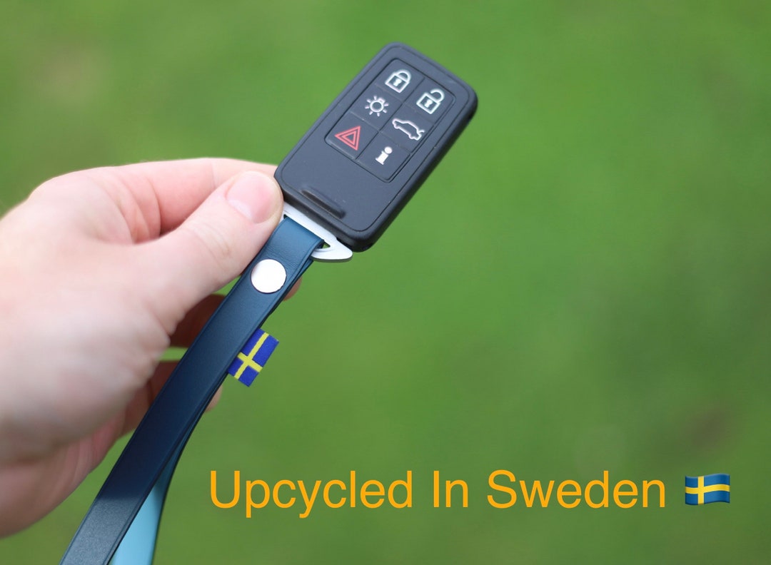 Volvo P3 Key Leather Lanyard With Swedish Flag - Upcycled - Etsy