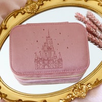 Fantasy Brooch Box With Castle, Bicycle and Rose Gold Bow - Etsy