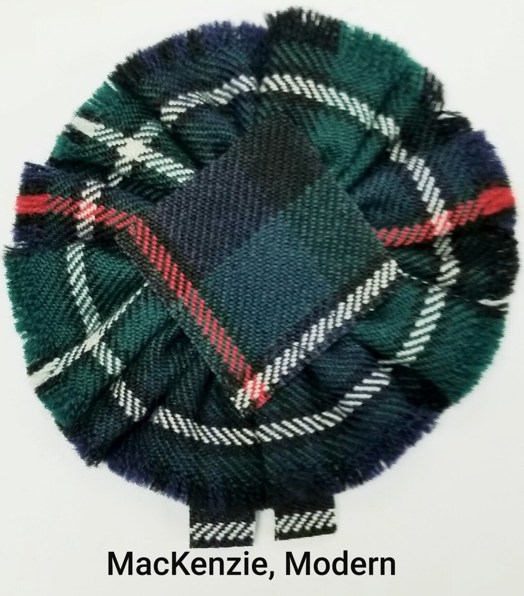 Mackenzie Modern Tartan as Scottish Blossom, Wool Tartan Rosette to ...