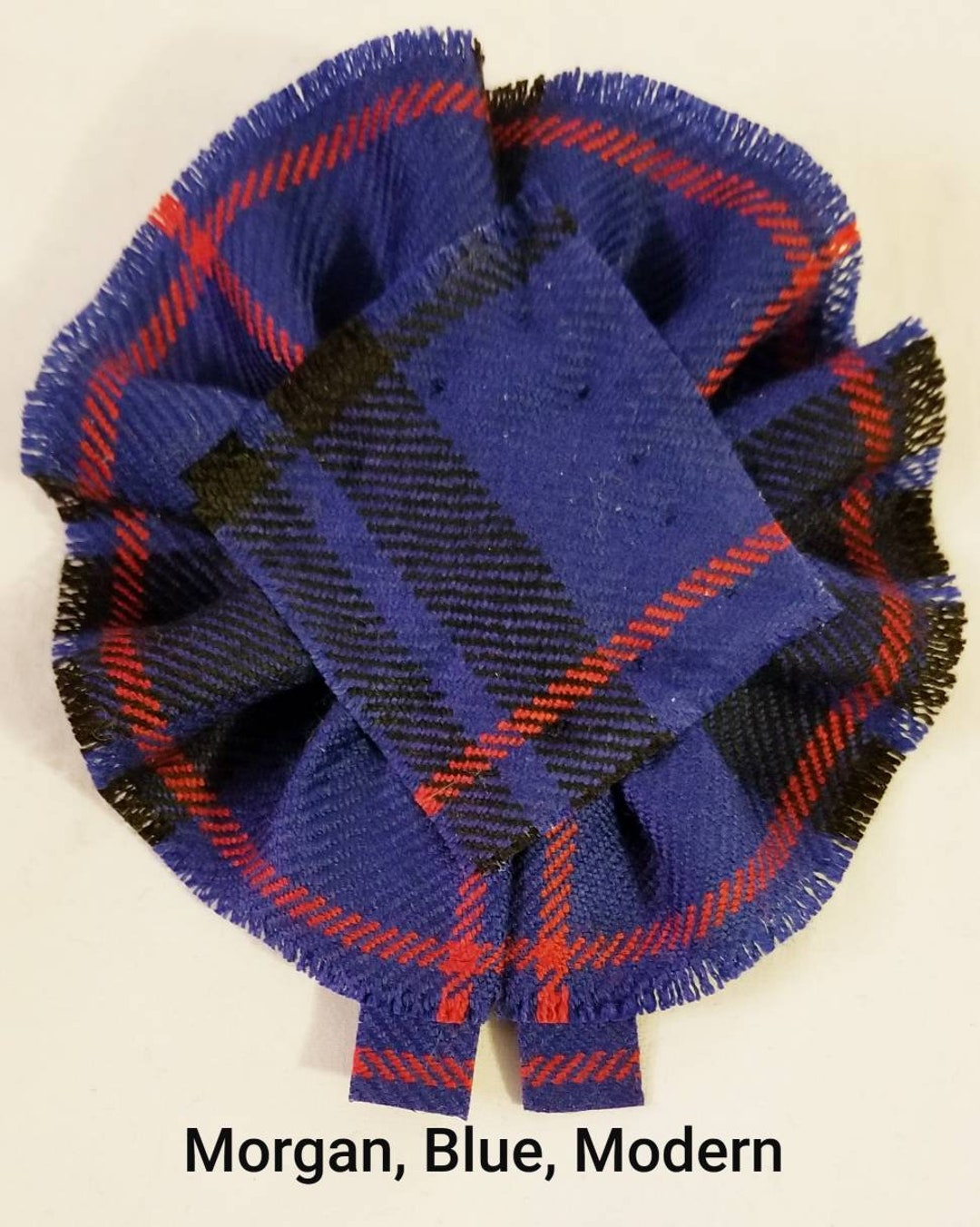 Morgan Modern Tartan as Scottish Blossom, Wool Tartan Rosette to ...