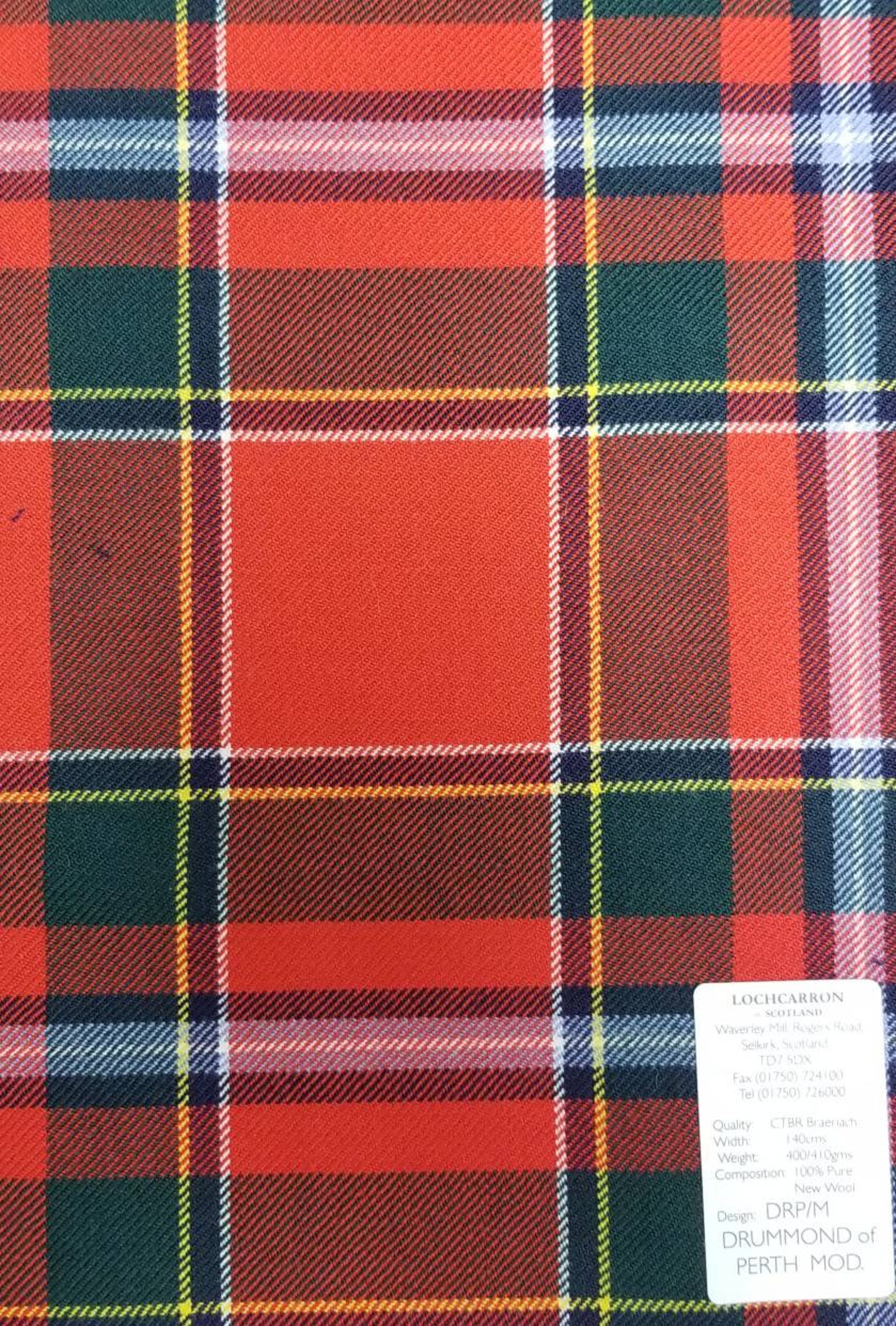 Drummond of Perth Modern Tartan as Scottish Blossom Wool - Etsy UK