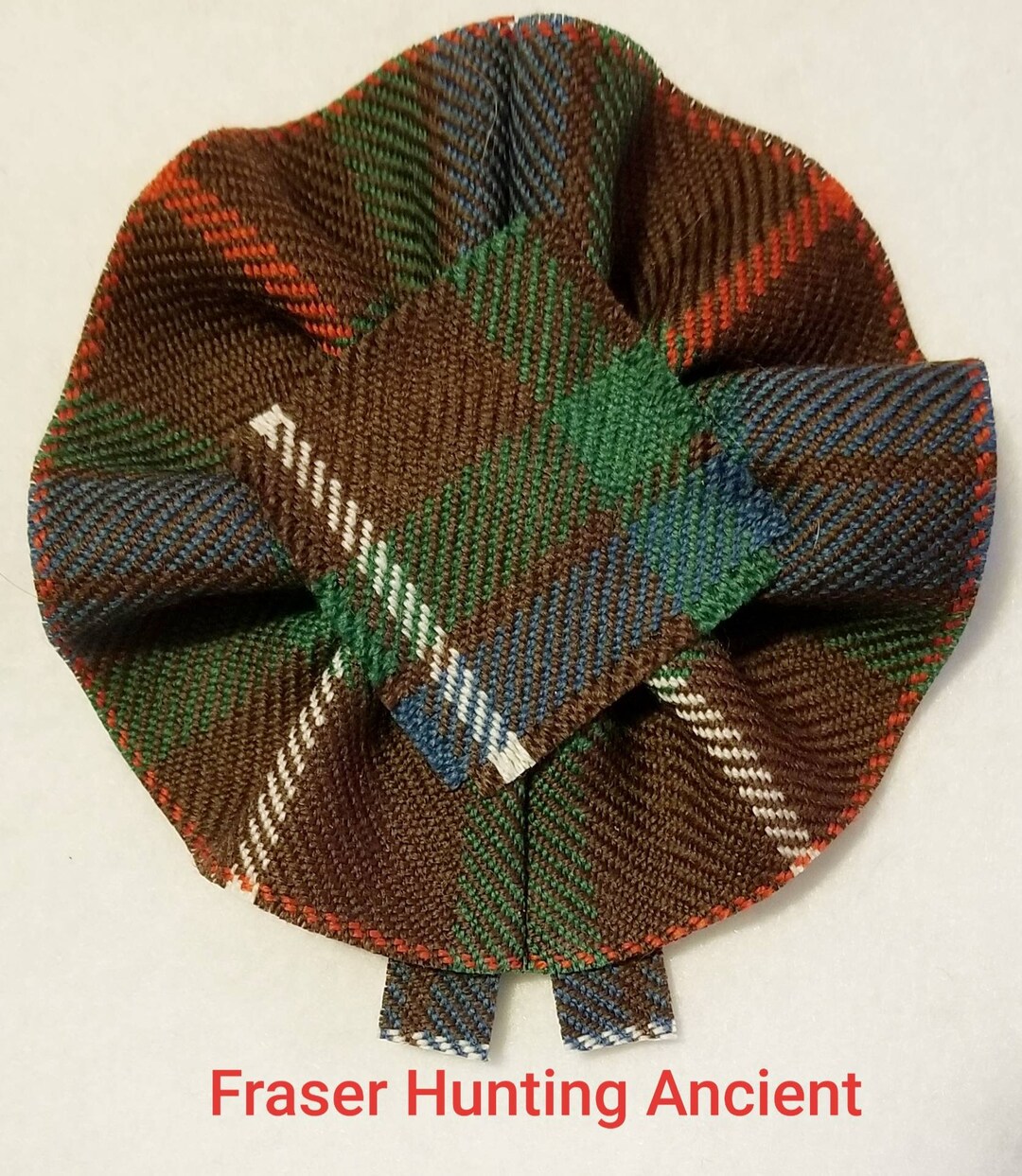 Fraser Hunting Ancient Tartan as Scottish Blossom, Wool Tartan Rosette ...