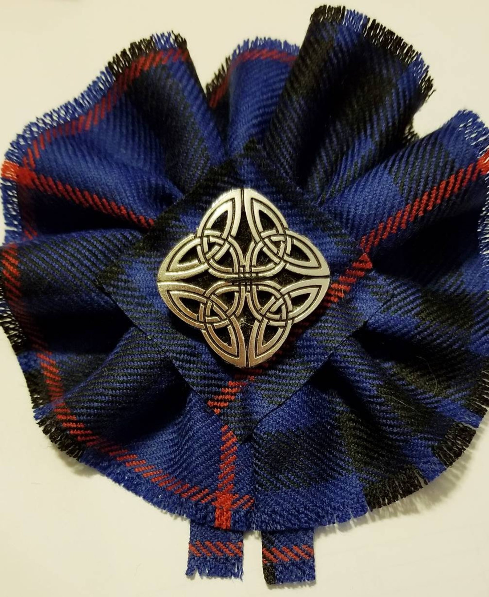 Morgan Modern Tartan as Scottish Blossom, Wool Tartan Rosette to ...