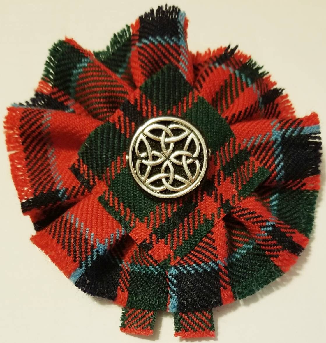 Macleod Clan Ancient Tartan as Scottish Blossom, Wool Tartan Rosette to ...