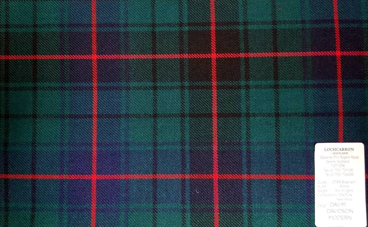 Davidson Clan Modern Tartan Scottish Blossom Wool Tartan - Etsy UK