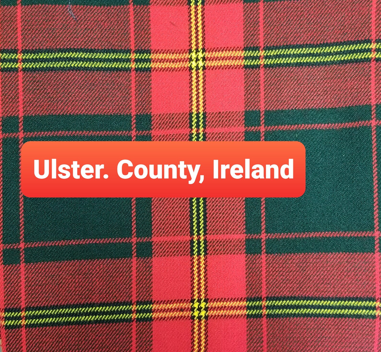 Ulster Red Modern Ireland County Tartan Scottish Blossom - Etsy UK