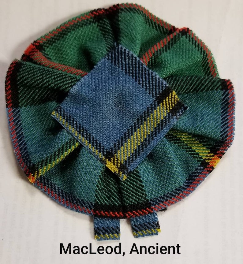 Macleod Clan Ancient Tartan as Scottish Blossom, Wool Tartan Rosette to ...
