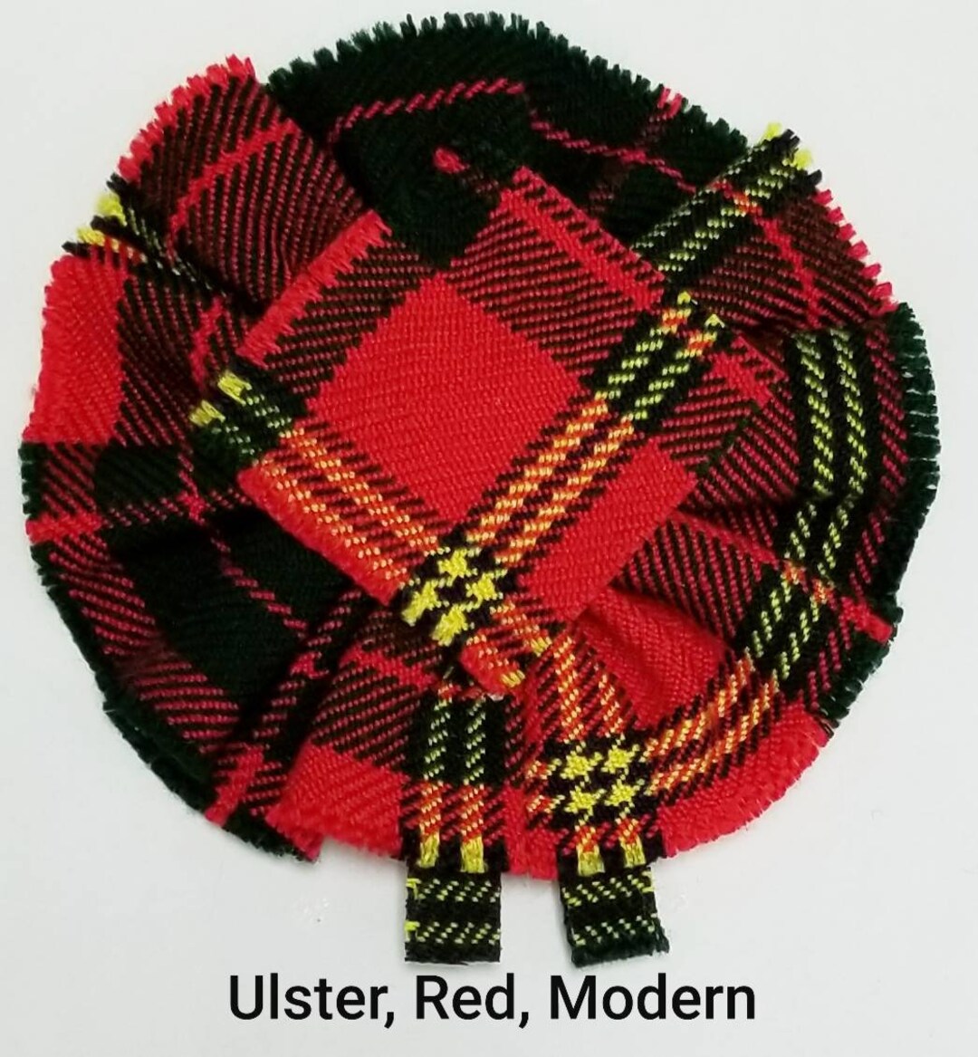 Ulster, Red Modern, Ireland County Tartan, Scottish Blossom, Wool ...