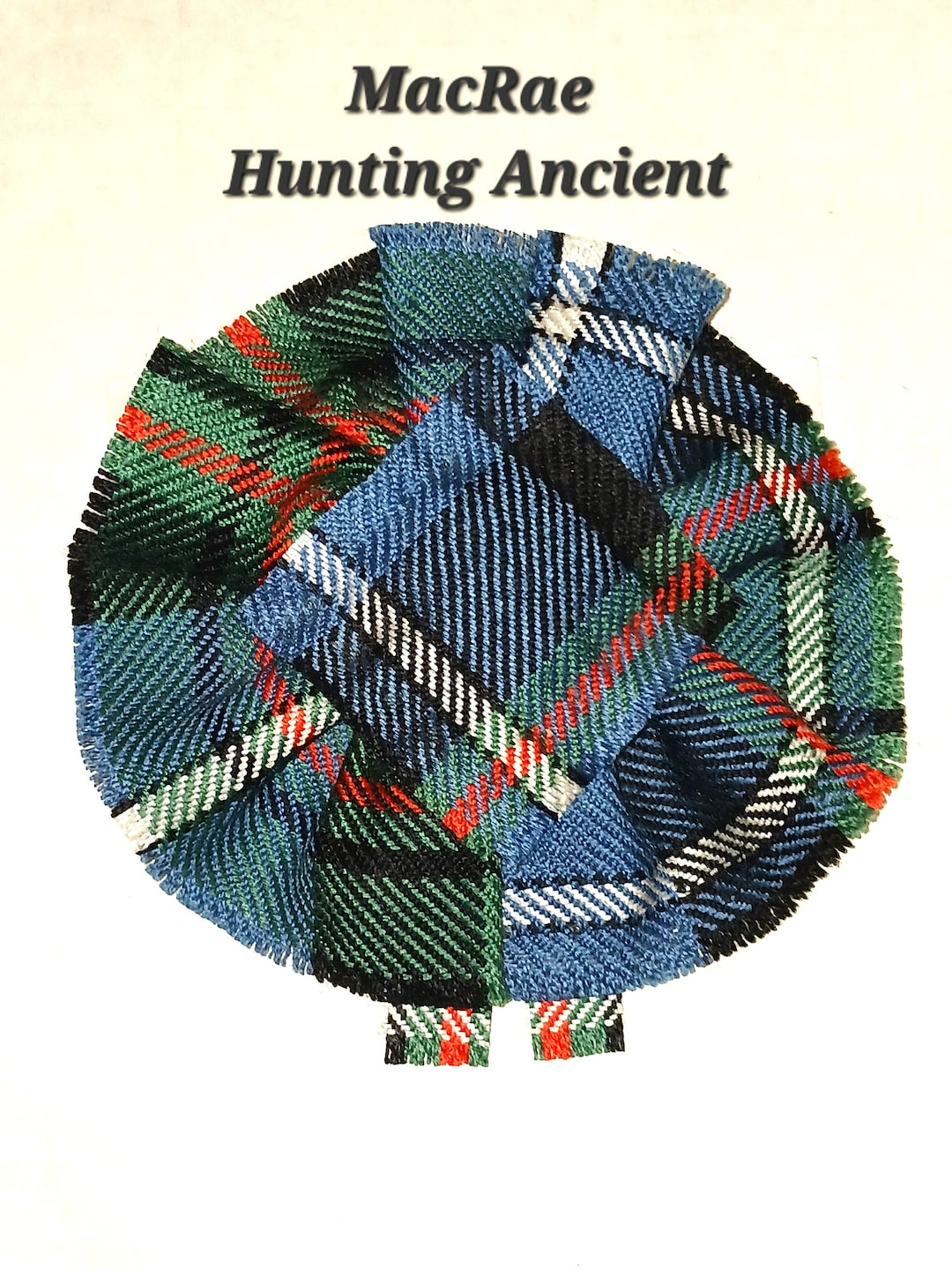 Macrae Hunting Ancient Tartan as Scottish Blossom, Wool Tartan Rosette ...