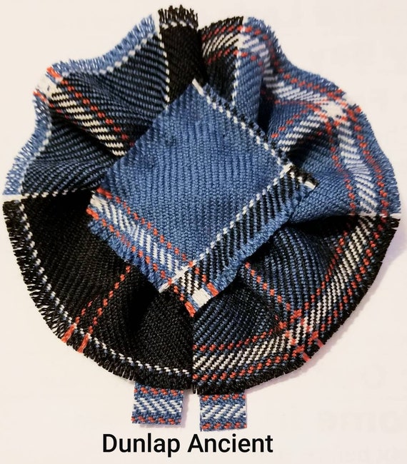 Dunlap Ancient Tartan Scottish Blossom Wool Tartan Rosette | Etsy UK