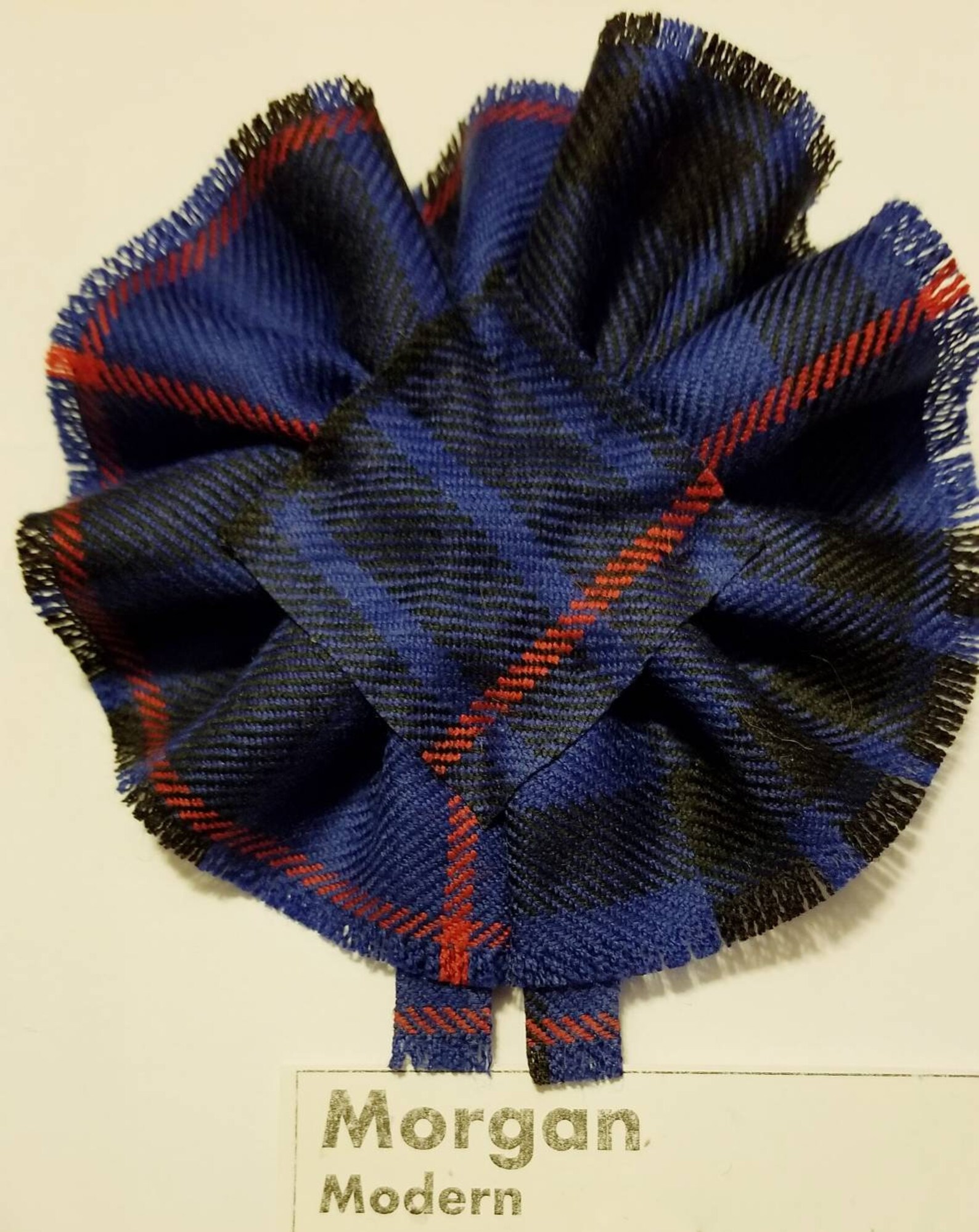 Morgan Modern Tartan as Scottish Blossom, Wool Tartan Rosette to ...