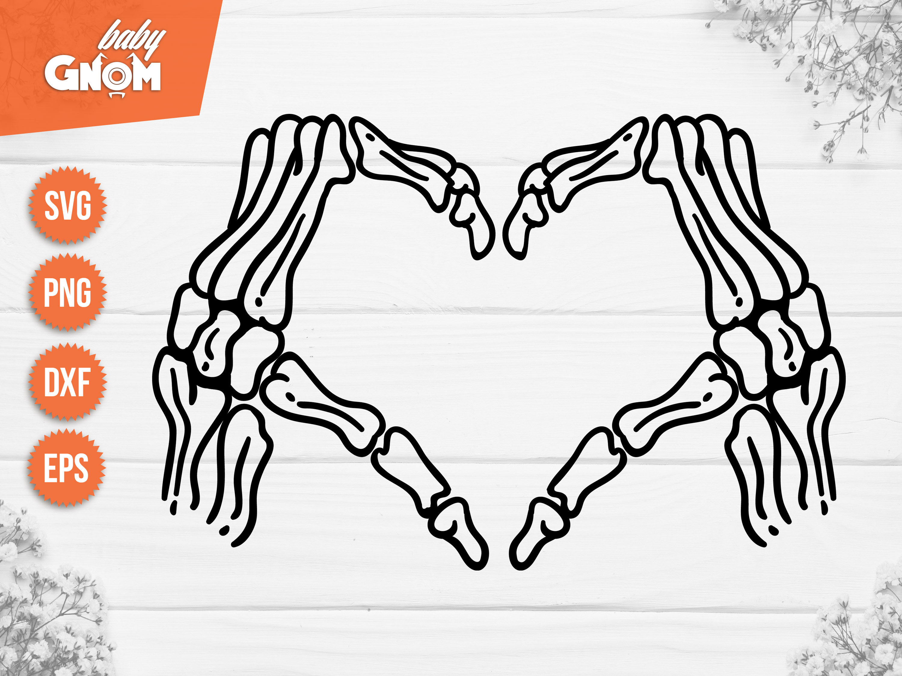 Skeleton Hands SVG Heart Hands Skull Skeleton Hand - Etsy