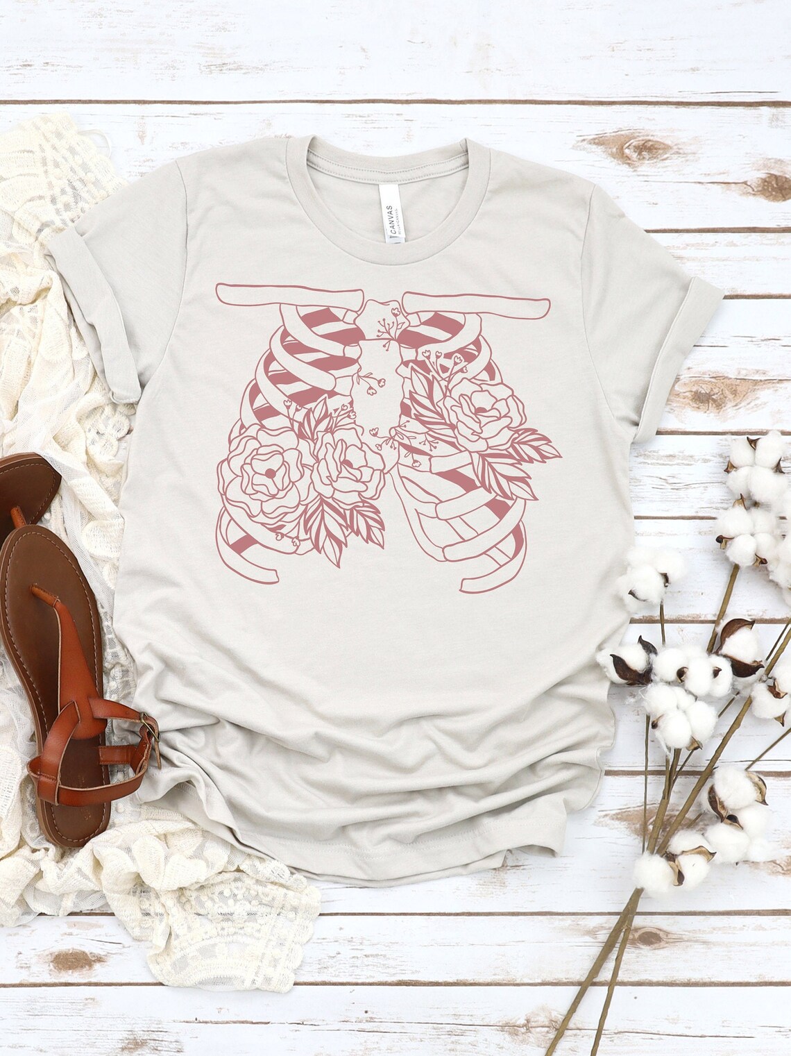 Floral Human Rib Cage SVG Rib Cage Svg Floral Rib Cage Svg - Etsy