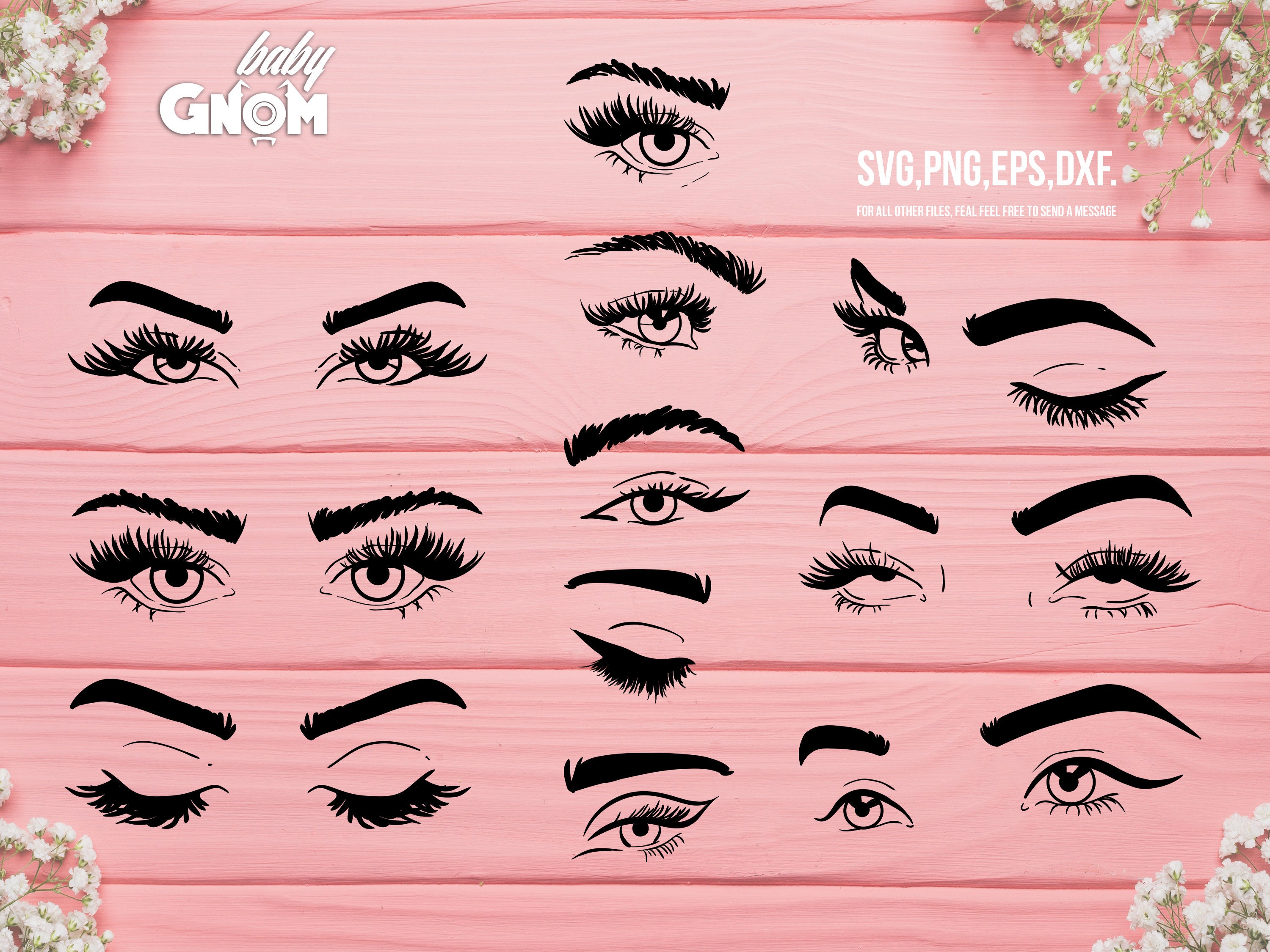 EYELASHES SVG Bundle Eyelash Svg Eye Svg Fashion Svg False - Etsy