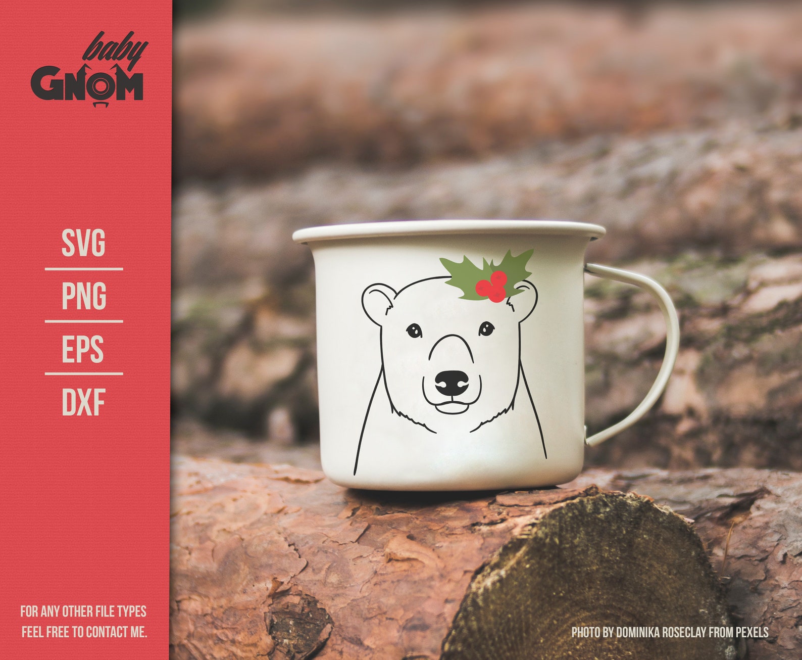 Christmas Polar Bear SVG Bear SVG Christmas SVG Holidays | Etsy