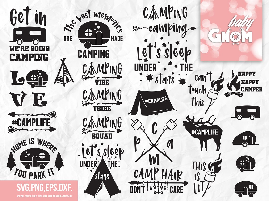 CAMP SVG bundle camping svg camp life svg happy camper | Etsy