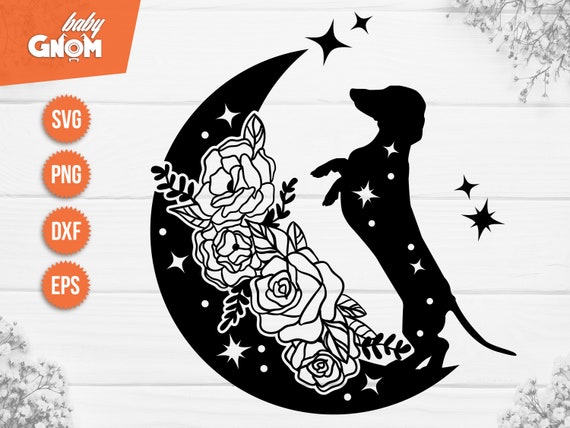 Dachshund Dancing on the Moon SVG Dachshund Svg Dachshund - Etsy