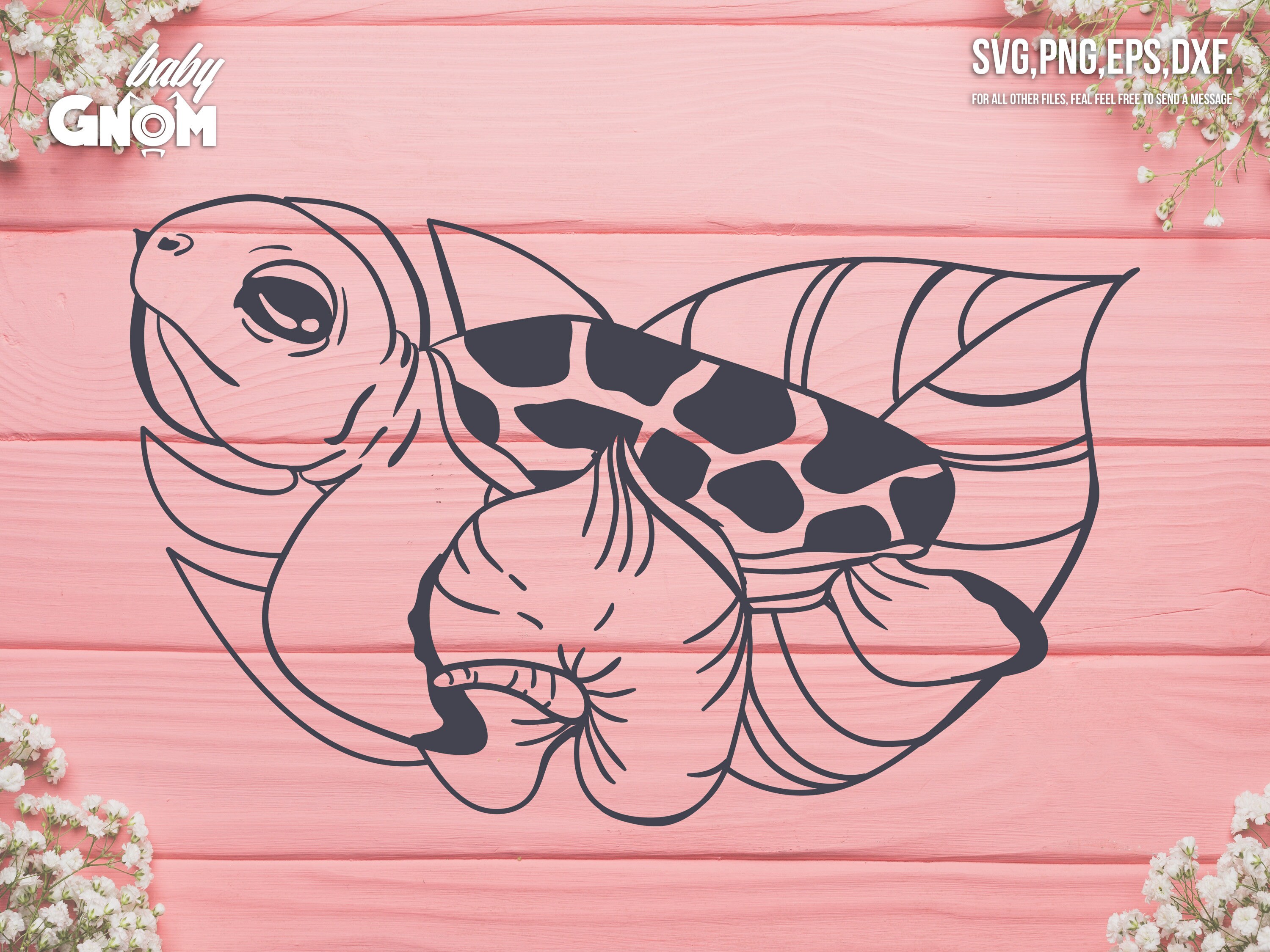 Sea Turtle SVG Tropical Flowers Svg Ocean Sea Animals - Etsy