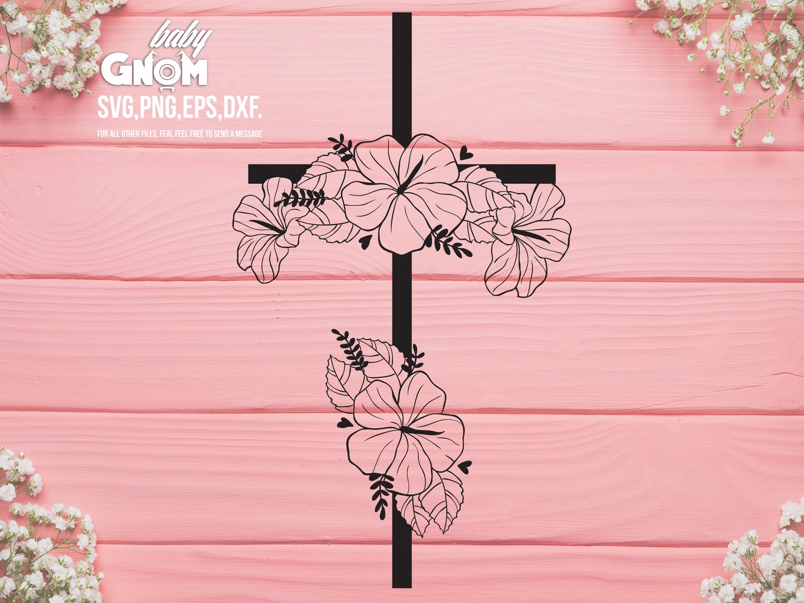 Flower Cross SVG Religious Svg Floral Cross SVG File Flower - Etsy