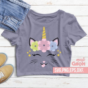 Caticorn Svg, Cat Unicorn Head Svg , Cat Svg, Unicorn Face Svg, Kitty ...