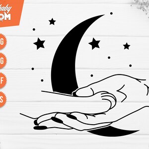 Cat Paw Moon SVG, Floral Paw Svg, Paw Print Svg, Valentine's Day Svg ...