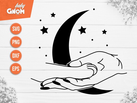 Cat Paw Moon SVG Floral Paw Svg Paw Print Svg - Etsy