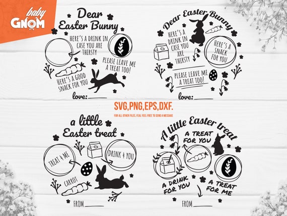 Easter Tray SVG Bundle Dear Easter Bunny Svg Easter Tray | Etsy