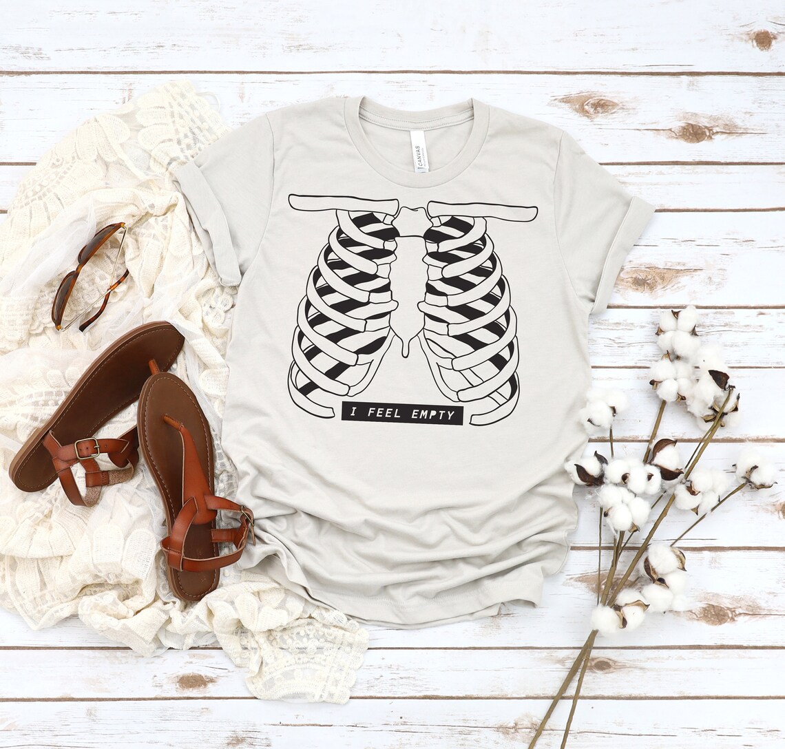 Human Rib Cage SVG I Feel Empty svg Rib Cage svg Just | Etsy