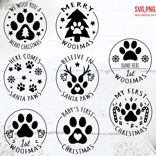 Dog's First Christmas SVG Dog SVG Bundle Funny Christmas - Etsy