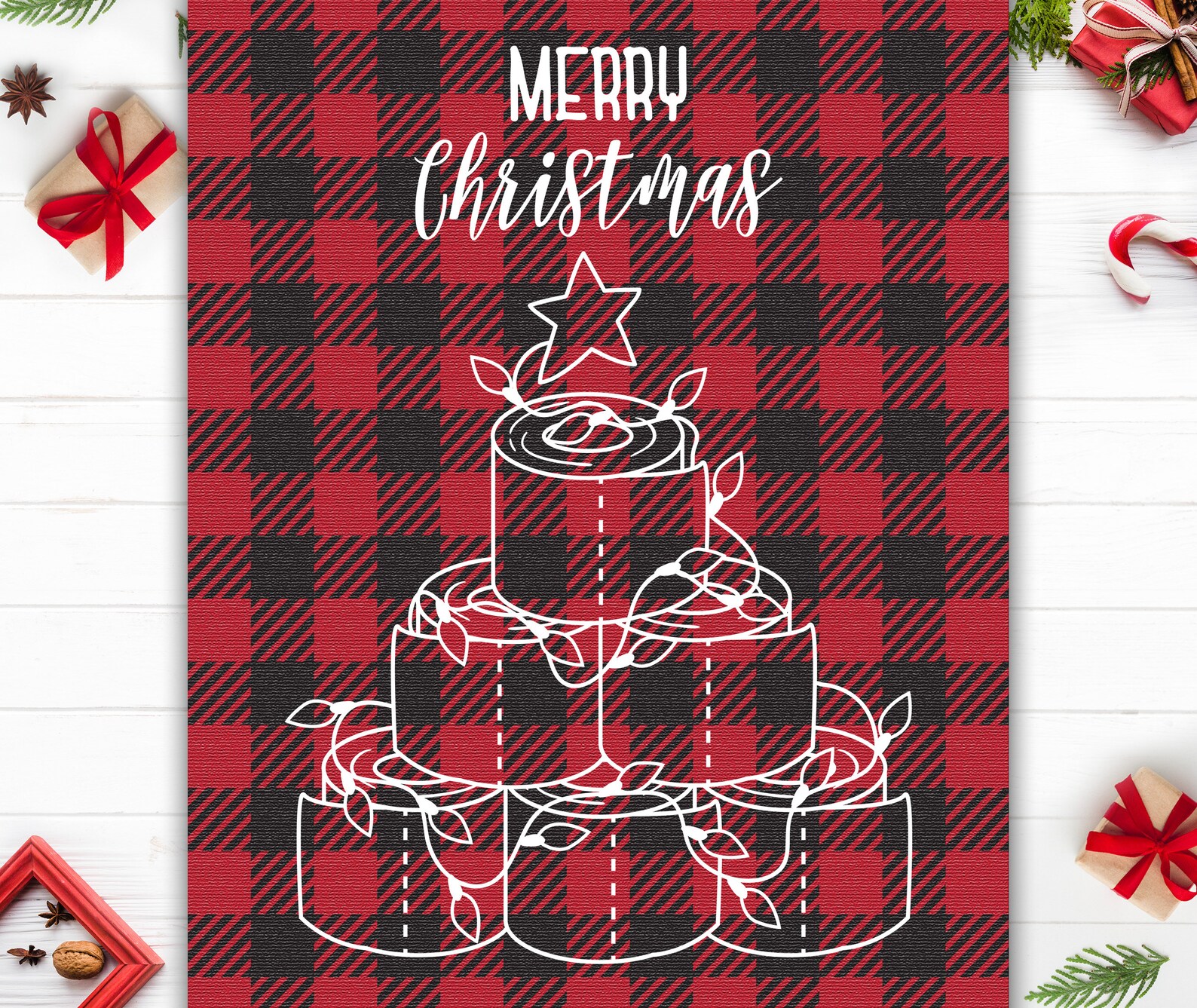 Toilet Paper Christmas Tree Svg, Christmas Tree Svg, Christmas Cut File ...