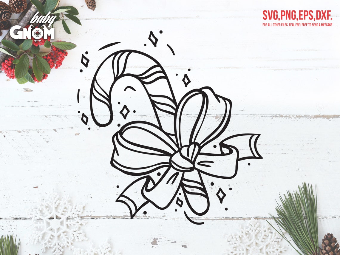 Candy Canes SVG Christmas Candy Cane Svg Floral Candy Cane | Etsy