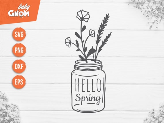 Hello Spring SVG Bundle Spring SVG Floral Svg Farmhouse | Etsy