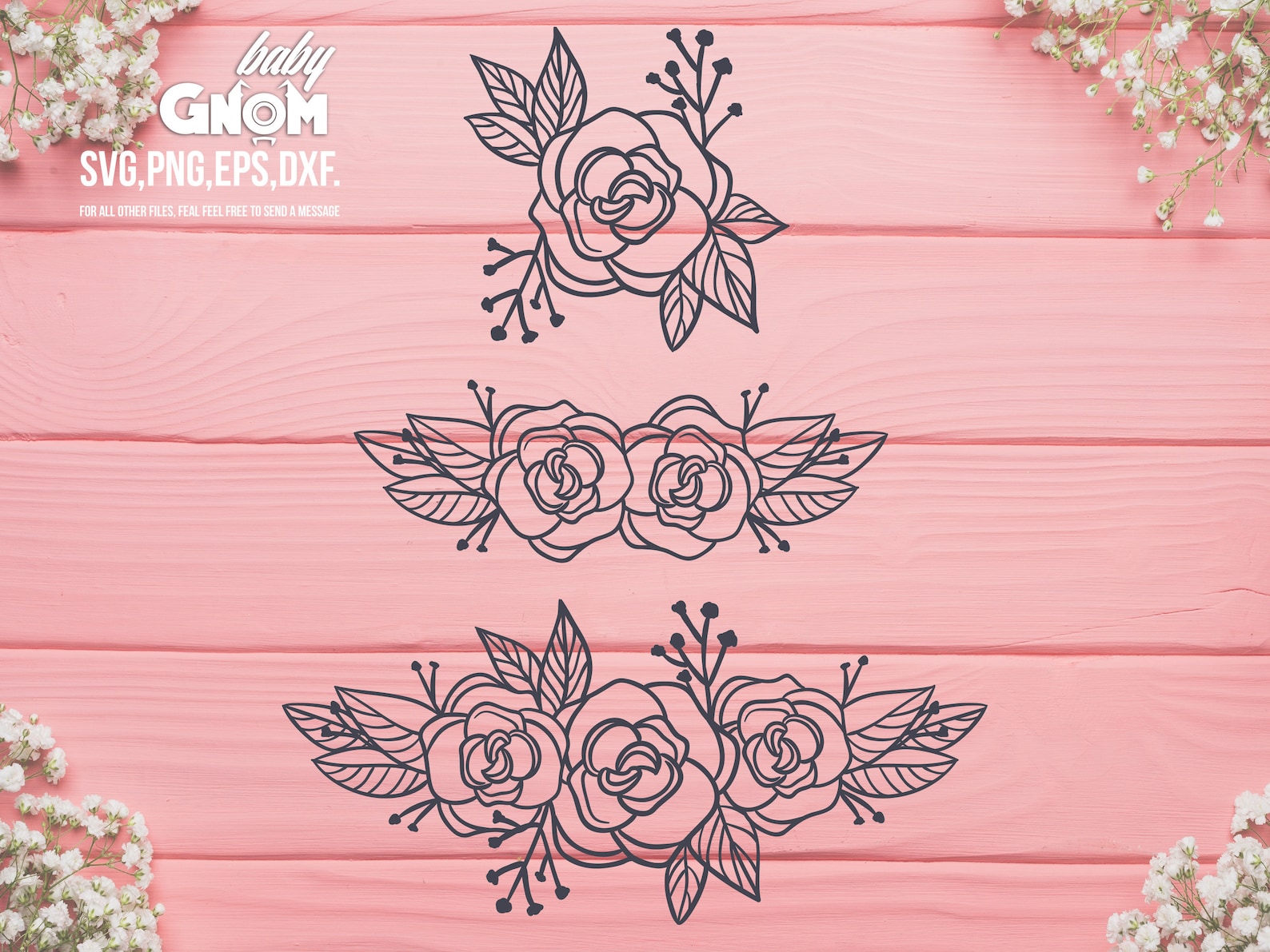 Flower SVG Files Floral SVG files Flower cut file Flower | Etsy