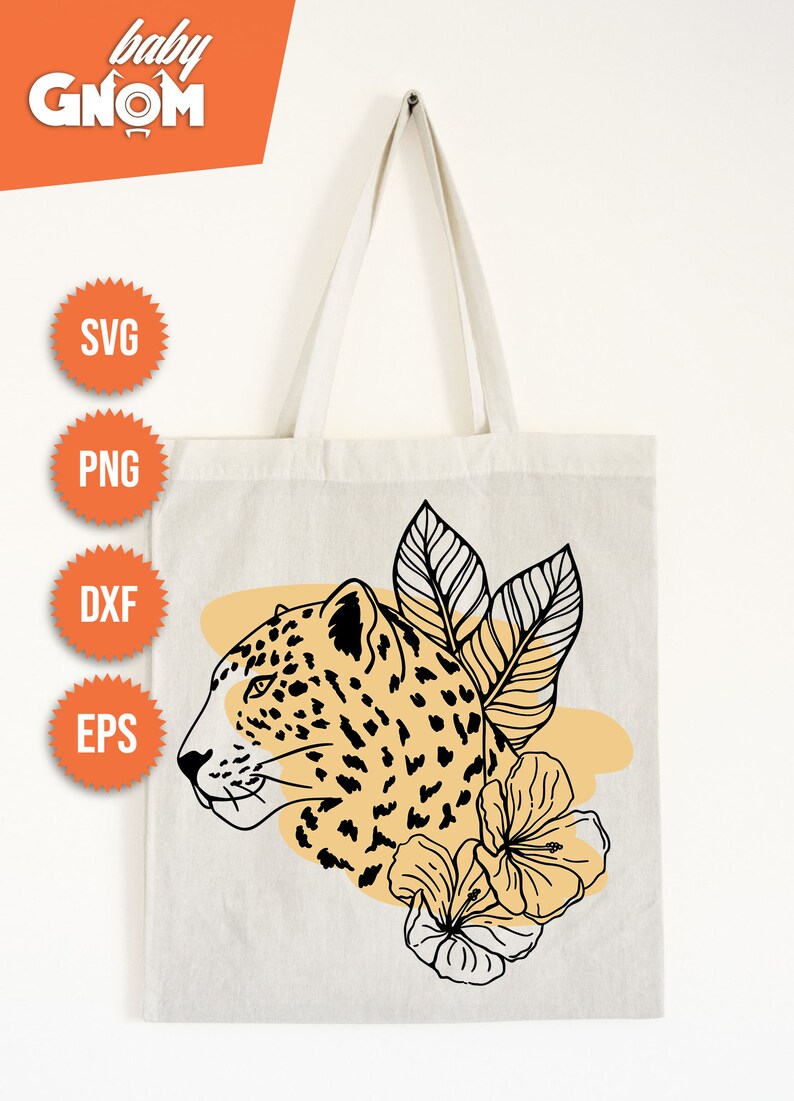 Floral Leopard Svg Leopard Svg Floral Svg Tropical Svg - Etsy